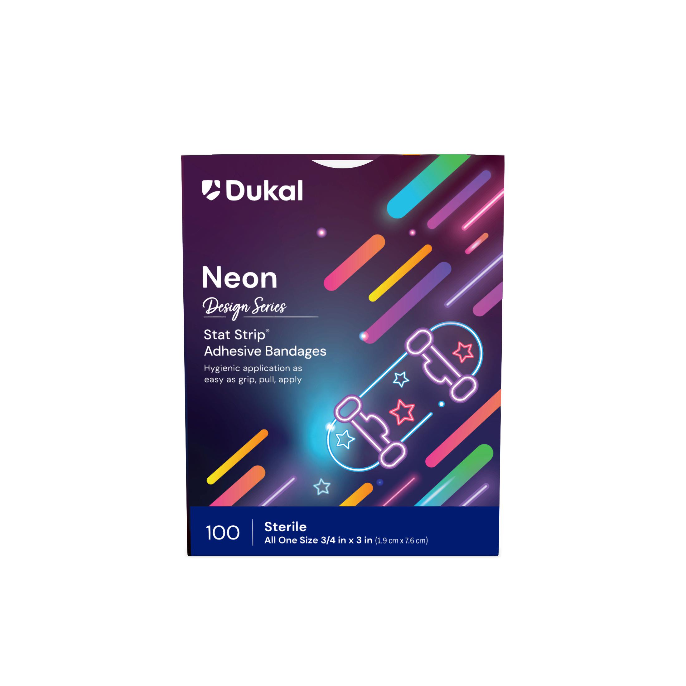 Sterile Design Series Neon Adhesive Bandages with Stat Strip®, 3/4" x 3"