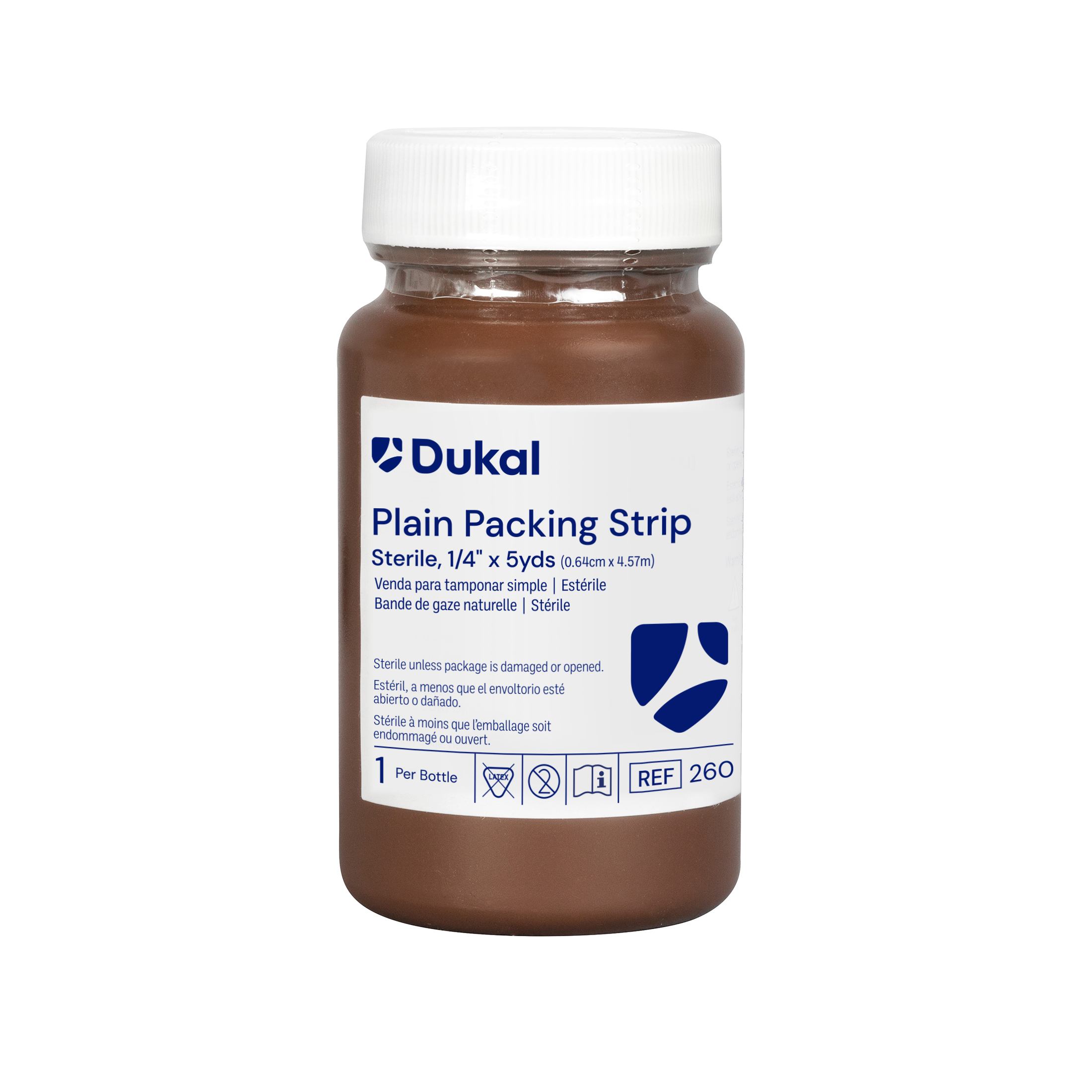 Sterile Plain Packing Strip, 1/4" x 5 yds