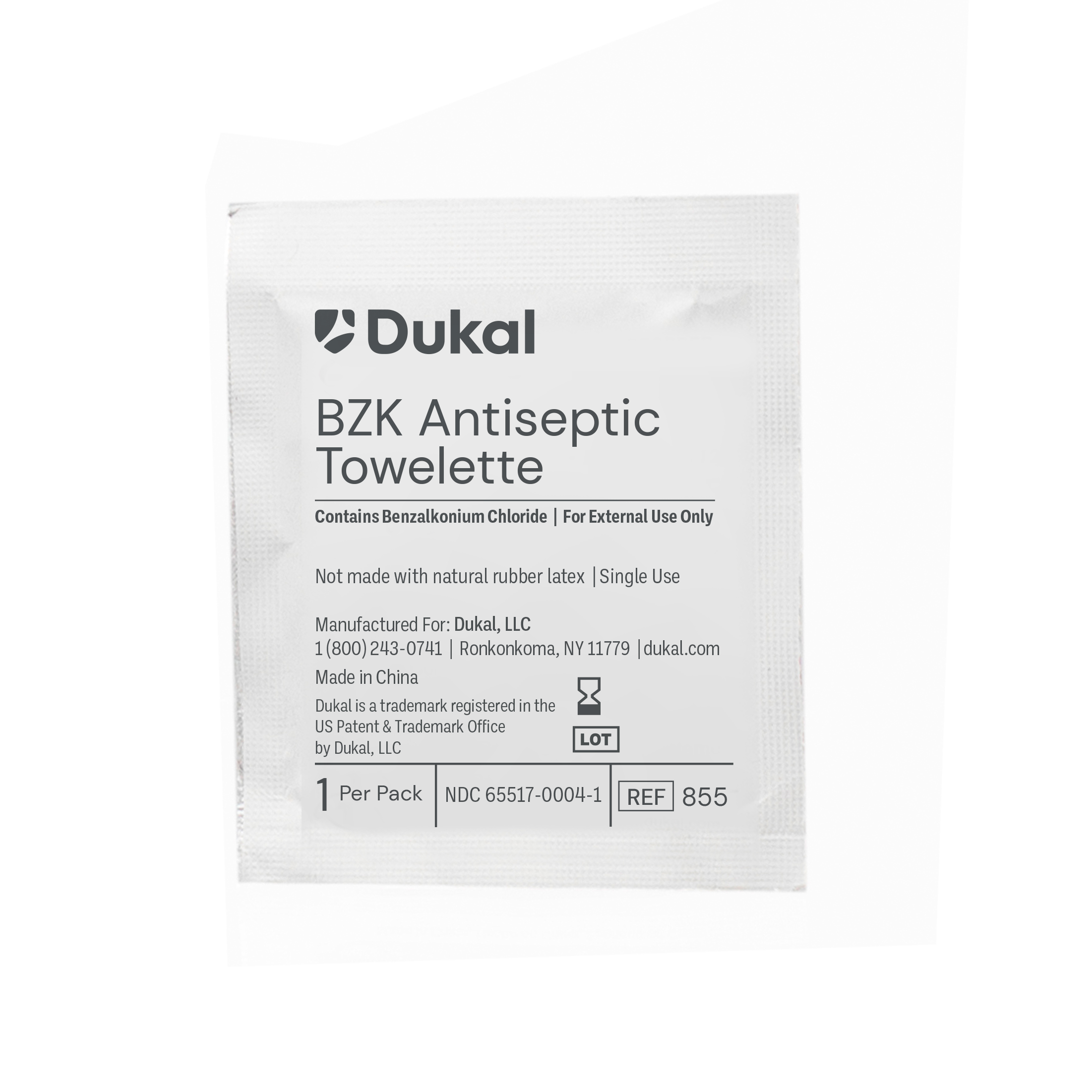 BZK Antiseptic Towelettes, 5" x 8"