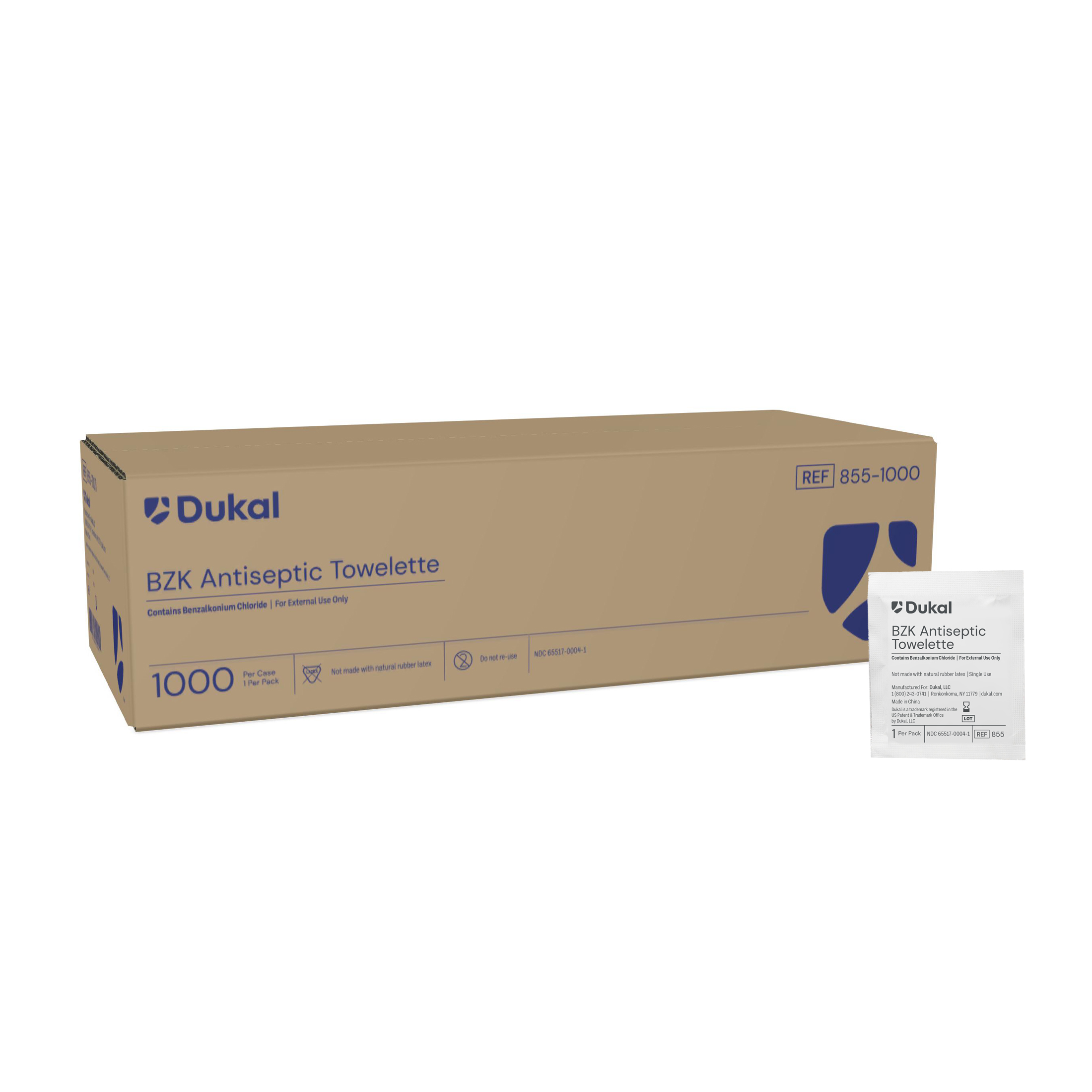 BZK Antiseptic Towelettes, 5" x 8"